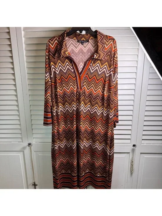 Mlle Gabrielle | Dresses | Mlle Gabrielle Plus Size 2x Chevron Print ...